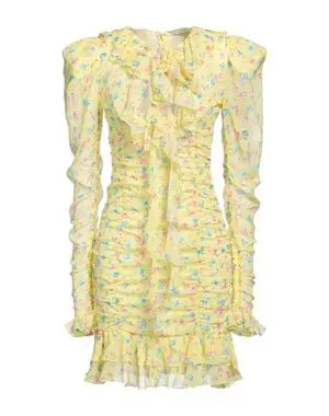 Yellow Silk Mini Dresses