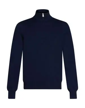 GRAN SASSO Half-zip Cashmere Sweater - Blue