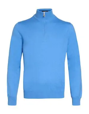 GRAN SASSO Half-zip Cashmere Sweater - Blue
