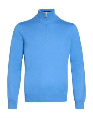GRAN SASSO Half-zip Cashmere Sweater - Blue