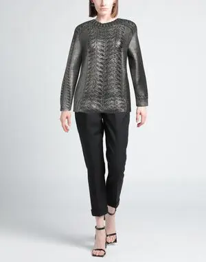 Alberta Ferretti Metallic Virgin Wool Sweater