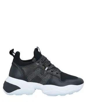 Hogan Leather And Textile Sneakers - Black