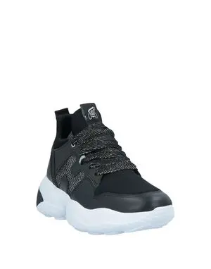 Hogan Leather And Textile Sneakers - Black