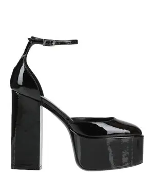 Paris Texas Leather Pumps With Buckle-fastening Ankle Strap - Black