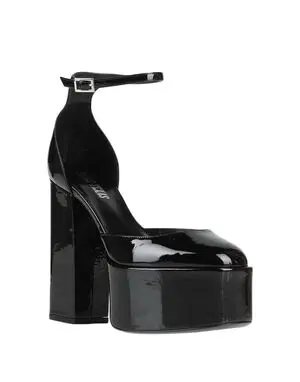 Paris Texas Leather Pumps With Buckle-fastening Ankle Strap - Black