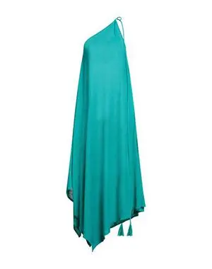 Alanui Maxi One-Shoulder Dress Blue