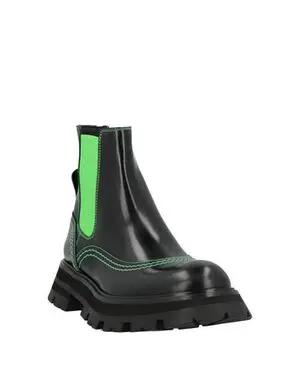 Alexander McQueen Ankle Boots In Soft Leather - Black