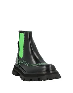 Alexander McQueen Ankle Boots In Soft Leather - Black
