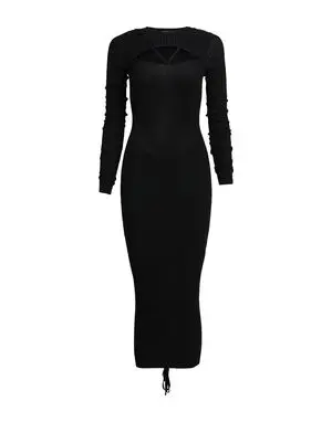 ANDREĀDAMO Midi Bodycon Dress - Black
