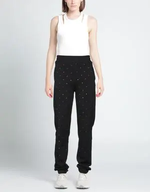 MSGM Fleece Pants With Rhinestones - Black