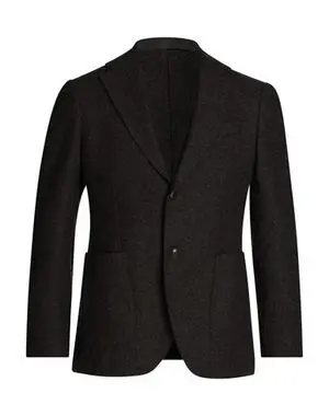 MP MASSIMO PIOMBO Massimo Piombo Single-breasted Herringbone Blazer - Grey