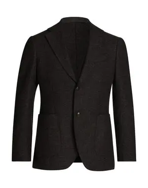 MP MASSIMO PIOMBO Massimo Piombo Single-breasted Herringbone Blazer - Grey