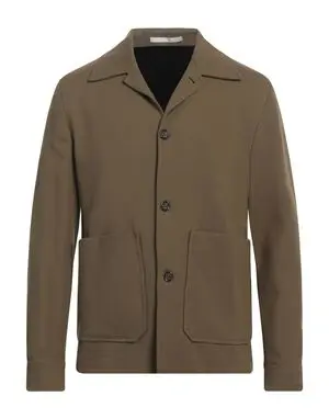 PAOLO PECORA Jacket Size Viscose, Polyamide, Elastane - Green