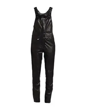 Isabel Marant Jumpsuit In Lambskin Black