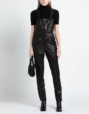 Isabel Marant Étoile Jumpsuit In Lambskin - Black
