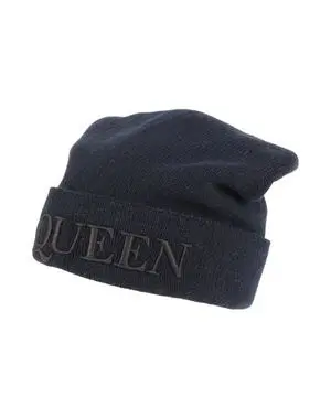 Alexander McQueen Cashmere Blend Beanie Blue
