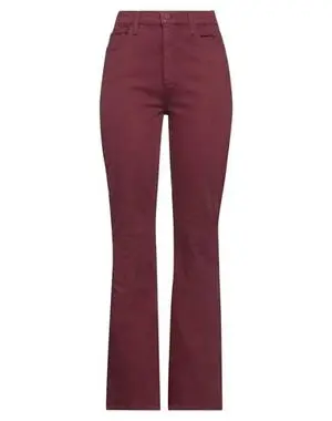 MOTHER Flared High-Waisted Jeans Red