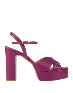 BALDININI Soft Leather Sandals - Purple