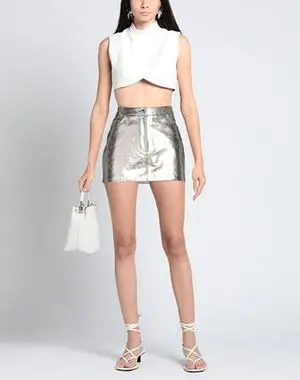 Maje Mini Skirt Size Sheepskin, Cotton