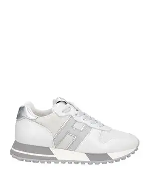 Hogan Light Textile And Leather Sneakers - Grey