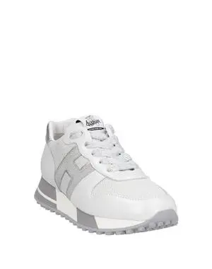 Hogan Light Textile And Leather Sneakers - Grey