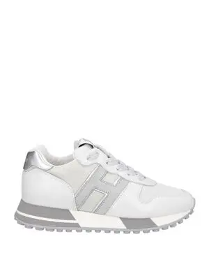 Hogan Light Textile And Leather Sneakers - Grey