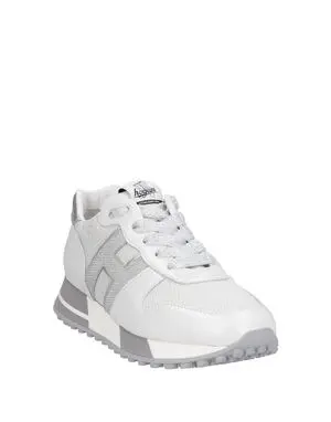 Hogan Light Textile And Leather Sneakers - Grey