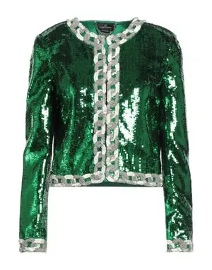Elisabetta Franchi Jacket With Appliqués - Green