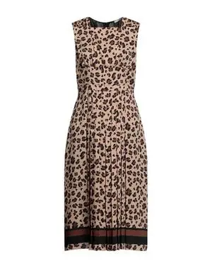 SEVENTY VENEZIA Leopard-print Midi Dress - Beige