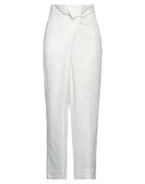 FERRAGAMO Twill Wide Leg Pants - White
