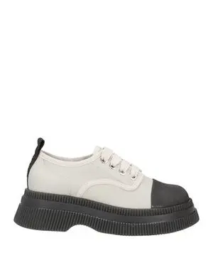 GANNI Lace-up Sneakers With Square Heel And Lug Sole