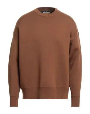 Palm Angels Knitted Crewneck Sweater - Brown