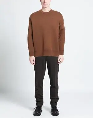 Palm Angels Knitted Crewneck Sweater - Brown