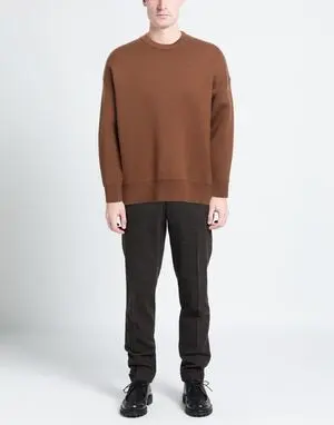 Palm Angels Knitted Crewneck Sweater - Brown