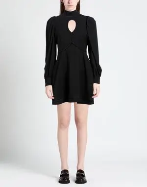 SIMONA CORSELLINI Mini Trapeze Dress - Black