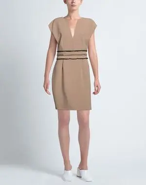 SIMONA CORSELLINI Mini Bodycon Dress - Beige