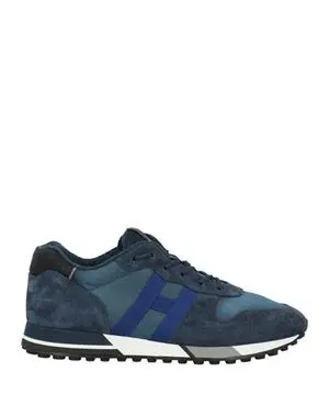 Hogan Sneakers Size Soft Leather, Textile Fibers - Blue