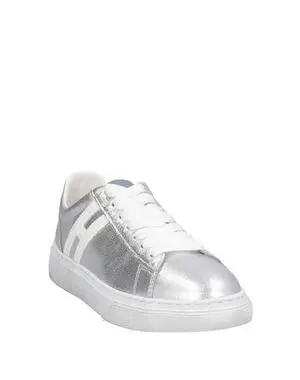 Hogan Soft Leather Sneakers - Silver