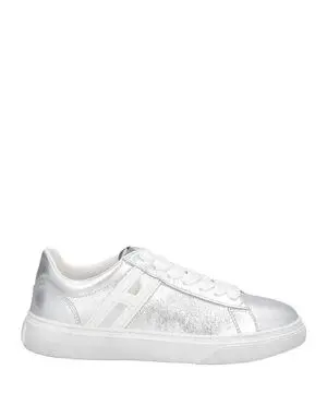 Hogan Soft Leather Sneakers - Silver