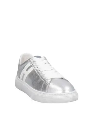 Hogan Soft Leather Sneakers - Silver