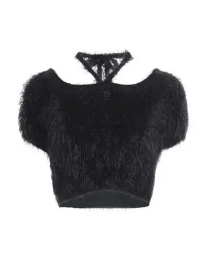 MSGM Knitted Velour Sweater - Black