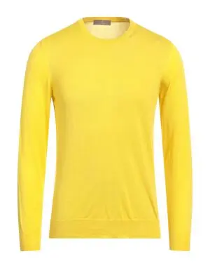 CRUCIANI Knitted Cotton Cashmere Sweater - Yellow