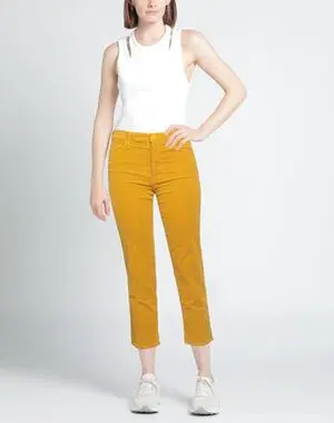 MOTHER Straight Leg Corduroy Pants - Yellow