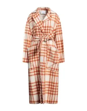 Erika Cavallini Belted Tartan Coat - Red