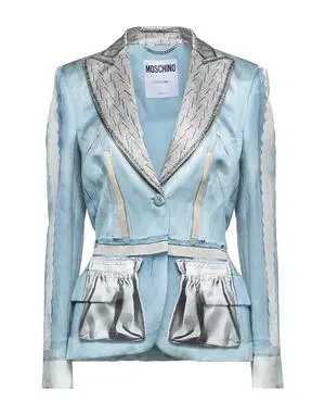 Moschino Blazer Azure Size Acetate, Elastane, Silk