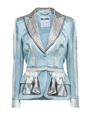 Moschino Blazer Azure Size Acetate, Elastane, Silk