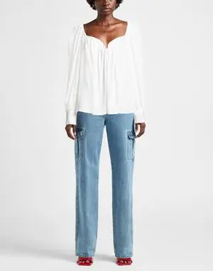 DONDUP Acetate And Silk Top - White