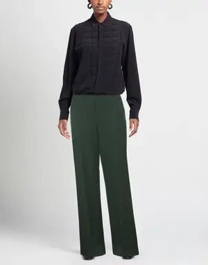 DEL CORE Flared Virgin Wool-cotton Blend Trousers - Green