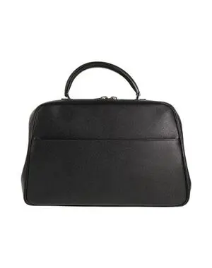 VALEXTRA VALEXTRA Pebbled-Leather Bowler Bag Black