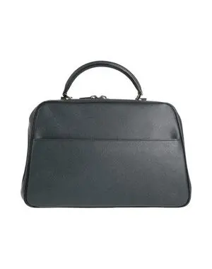 VALEXTRA VALEXTRA Pebbled-Leather Bowler Bag Navy Blue